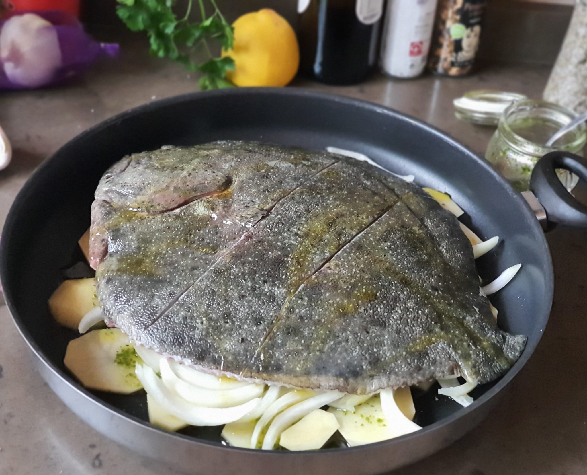 Rodaballo al horno. | Una bruja en la cocina | Blog Recetas fáciles y ...